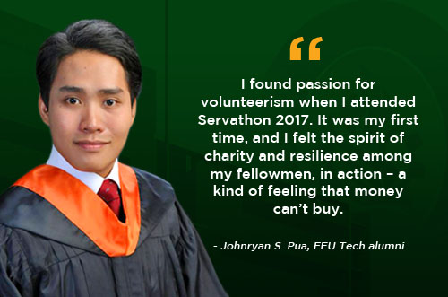 FEU Tech Alumni Discovers Passion for Volunteerism at Servathon 2017